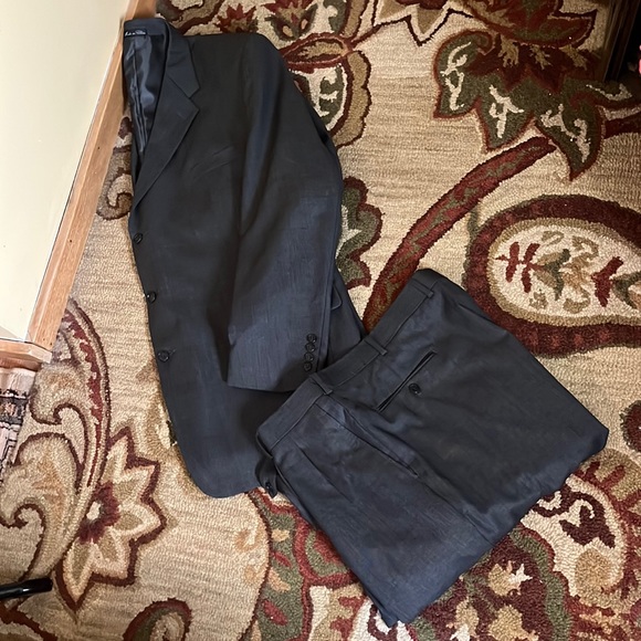 marc enzo | Suits & Blazers | Marc Enzo Size 43l Gray Suit Mens 2piece Blazer Pant Wool ...